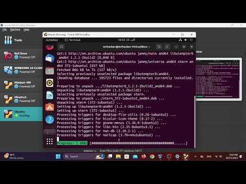 Import Ubuntu, Install xterm and Install mininet - YouTube