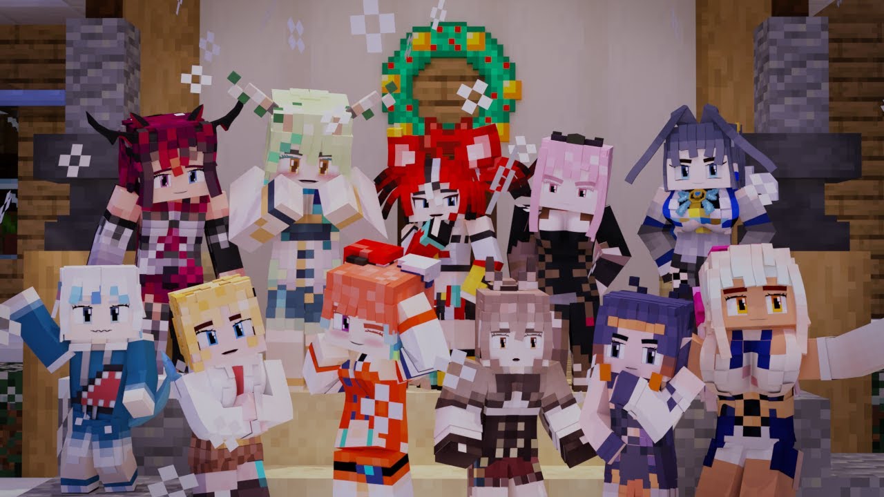12 days of Christmas (Hololive EN) "Minecraft Animation Full version ...