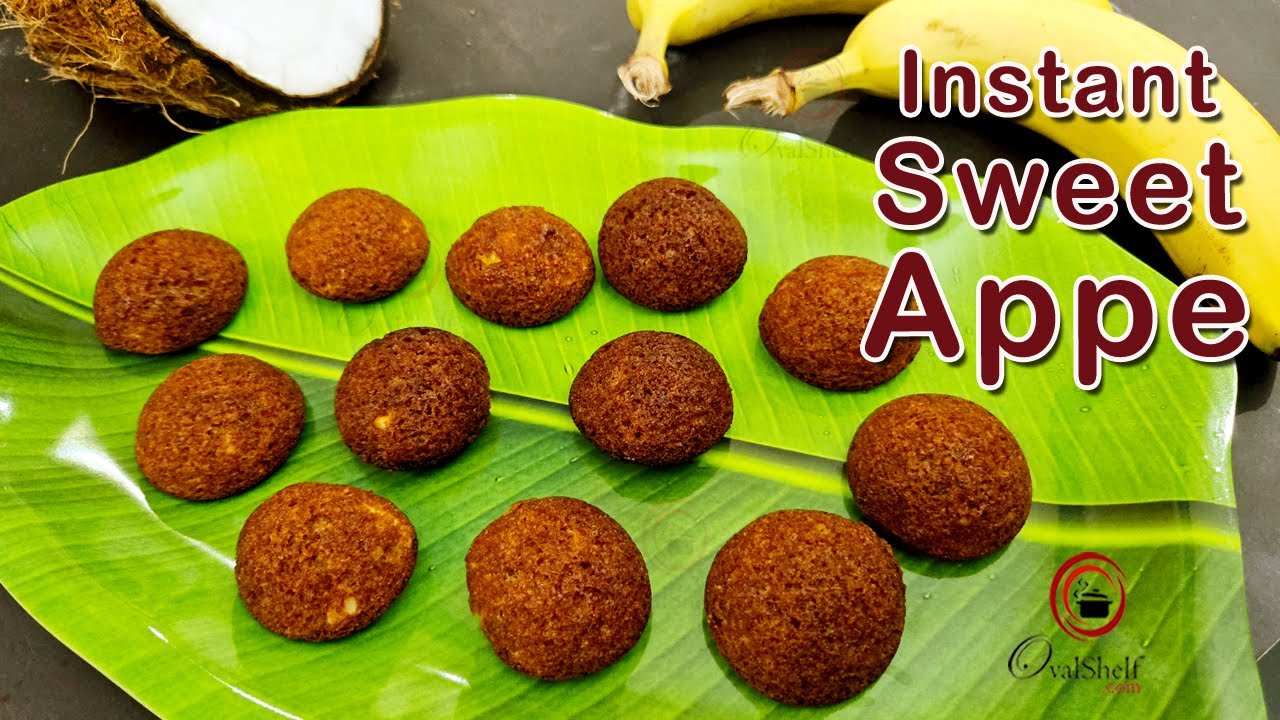 Rava Naral Appe | Instant Banana Appe Recipe | Easy Sweet Appe ...