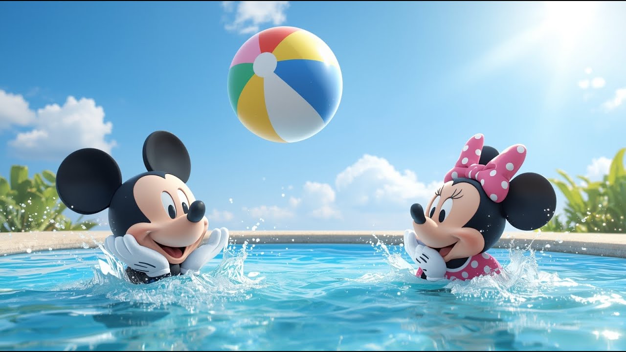 Mickey & Minnie’s Swimming Pool Adventure! 💦🏊‍♂️ Fun Day at Toontown ...