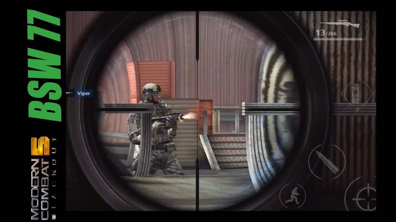 Modern Combat 5 - QuickScope Clase Francotirador - BSW 77 (iOS) - YouTube