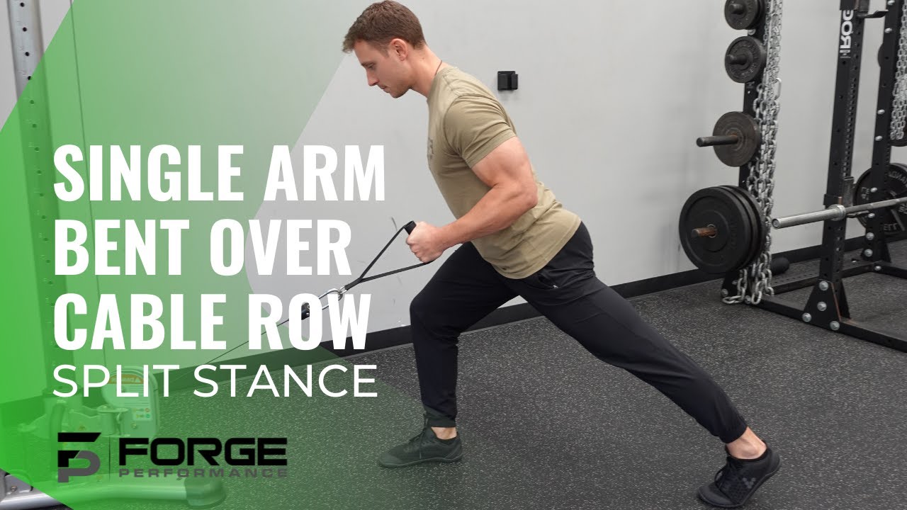 Single Arm Bent Over Cable Row Split Stance - YouTube