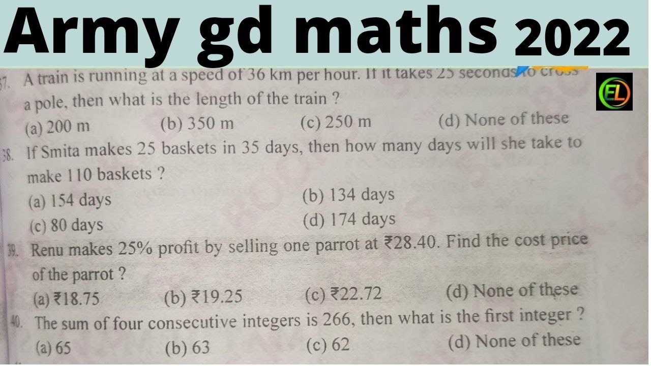 Army maths Important Questions. speed , time and distance #armymaths # ...
