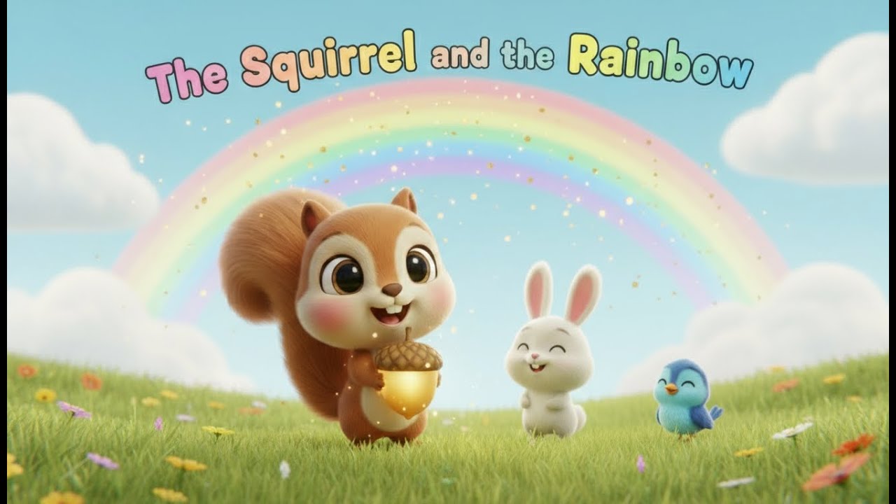 The Squirrel and the Rainbow 🌈🐿️ | Fun Kids Song with Friends ...