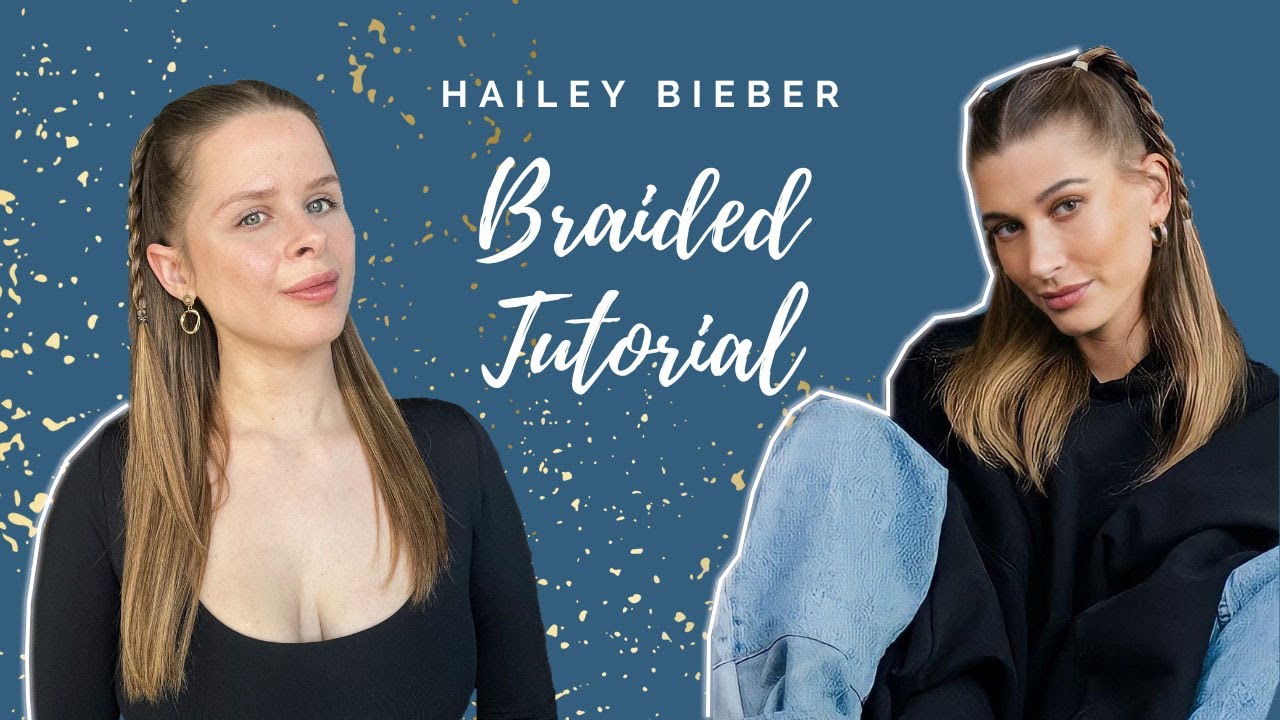 Hailey Bieber Braided Half Up Tutorial With Brena May | EASY How To ...