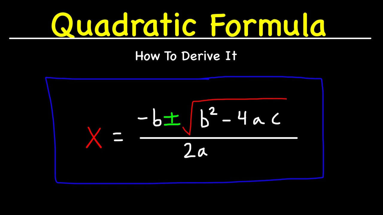 How To Derive The Quadratic Formula The Easy Way! - YouTube