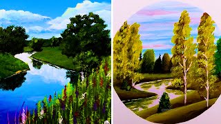 5 Easy Rivers Landscapes Painting Ideas for Beginners i... | Doovi
