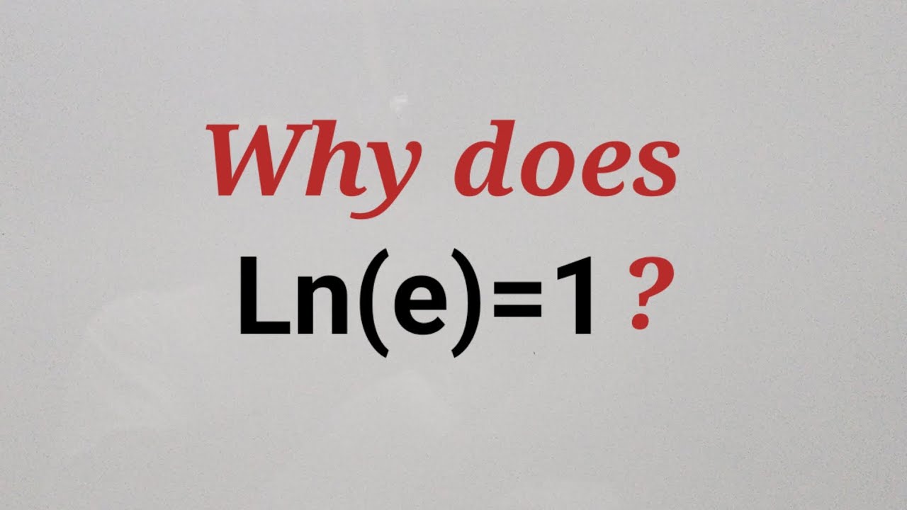 Prove That Ln e 1 YouTube prove-that-ln-e-1-youtube