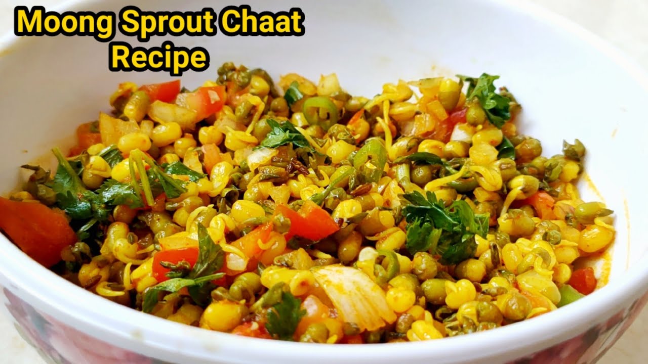 Sprouts moong Chaat Recipe | Healthy Breakfast Recipe |Moong Bean ...