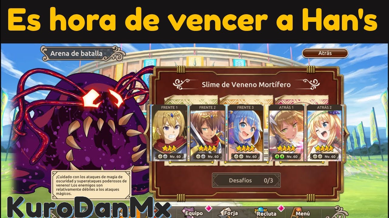 Konosuba Fantastic Days: Arena de batalla-Slime de Veneno - YouTube