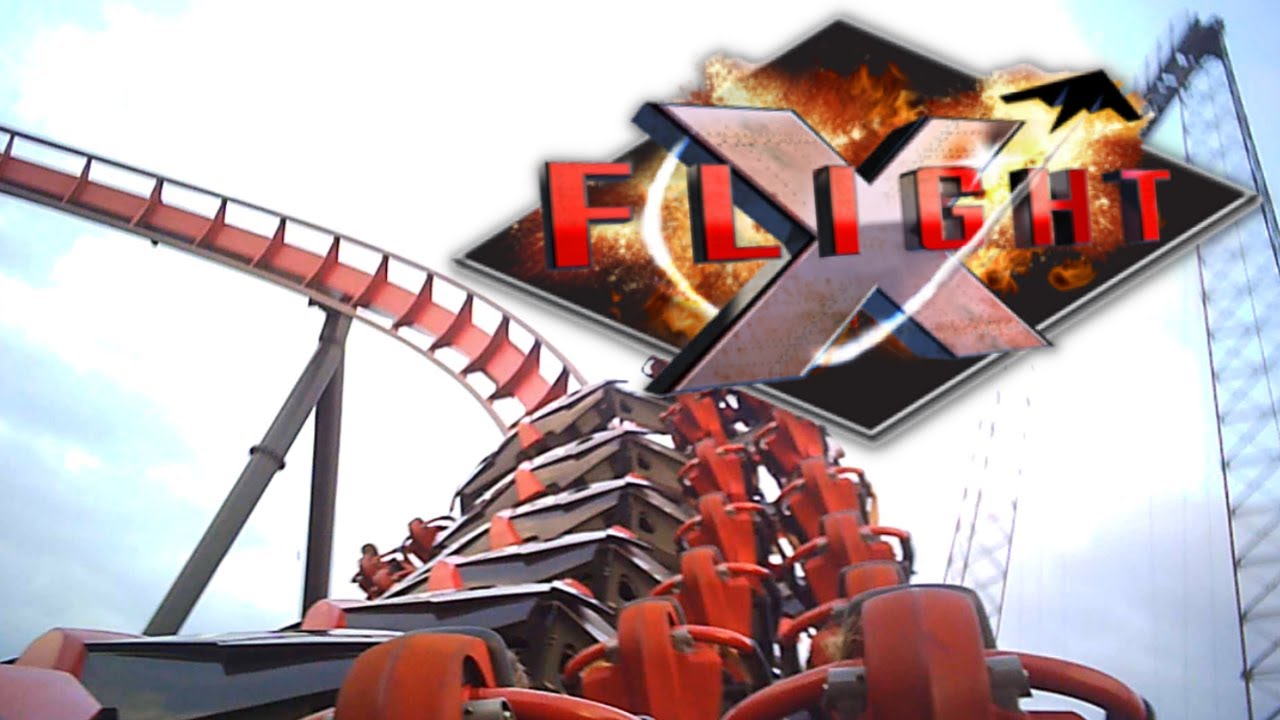 X Flight Wing Roller Coaster Six Flags Great America POV Ride & Review ...