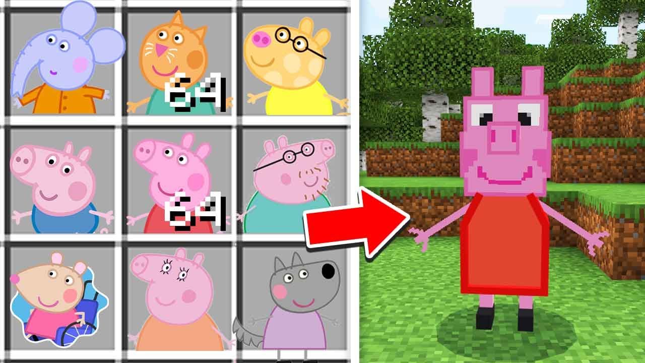 Minecraft PE : SECRET Peppa PIG MOD (New PEPPA PIG ADDON MINECRAFT ...