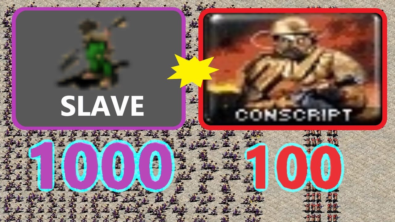 Conscripts vs Slaves - Same Cost - Red Alert 2 - YouTube