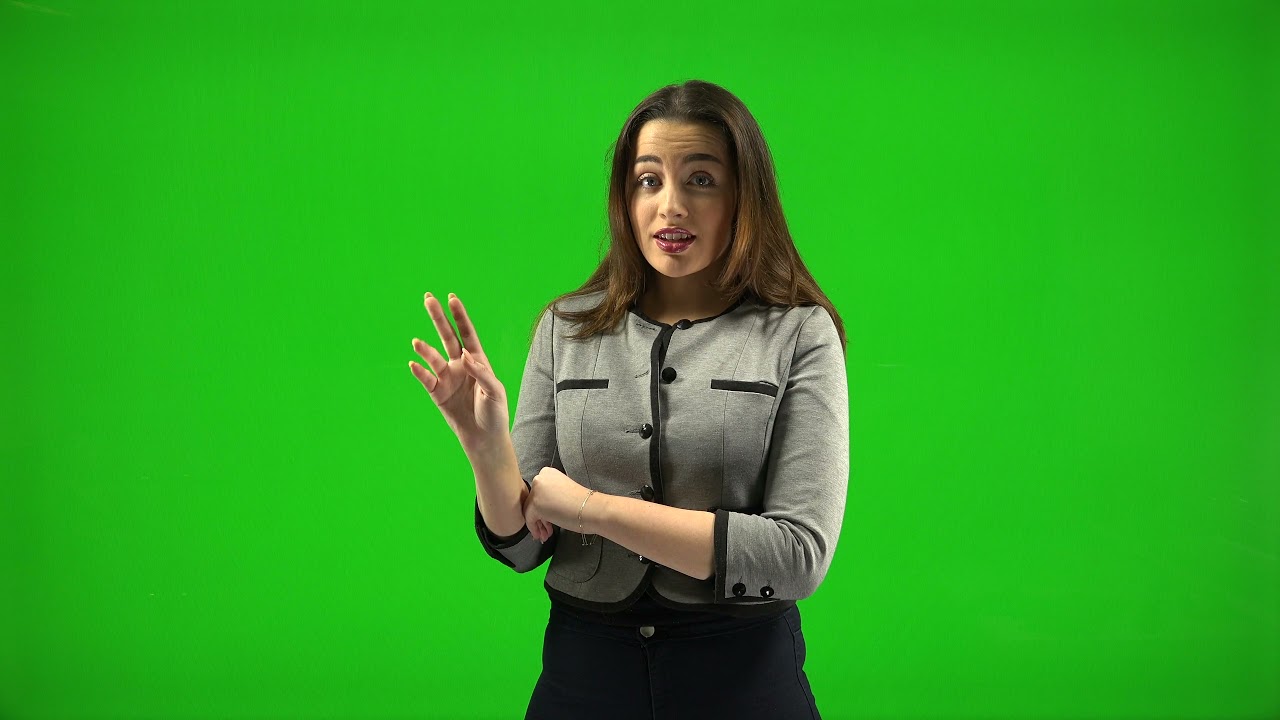 NO COPYRIGHT GREEN SCREEN VIDEO | Girl on screen presenter |NCGS - YouTube