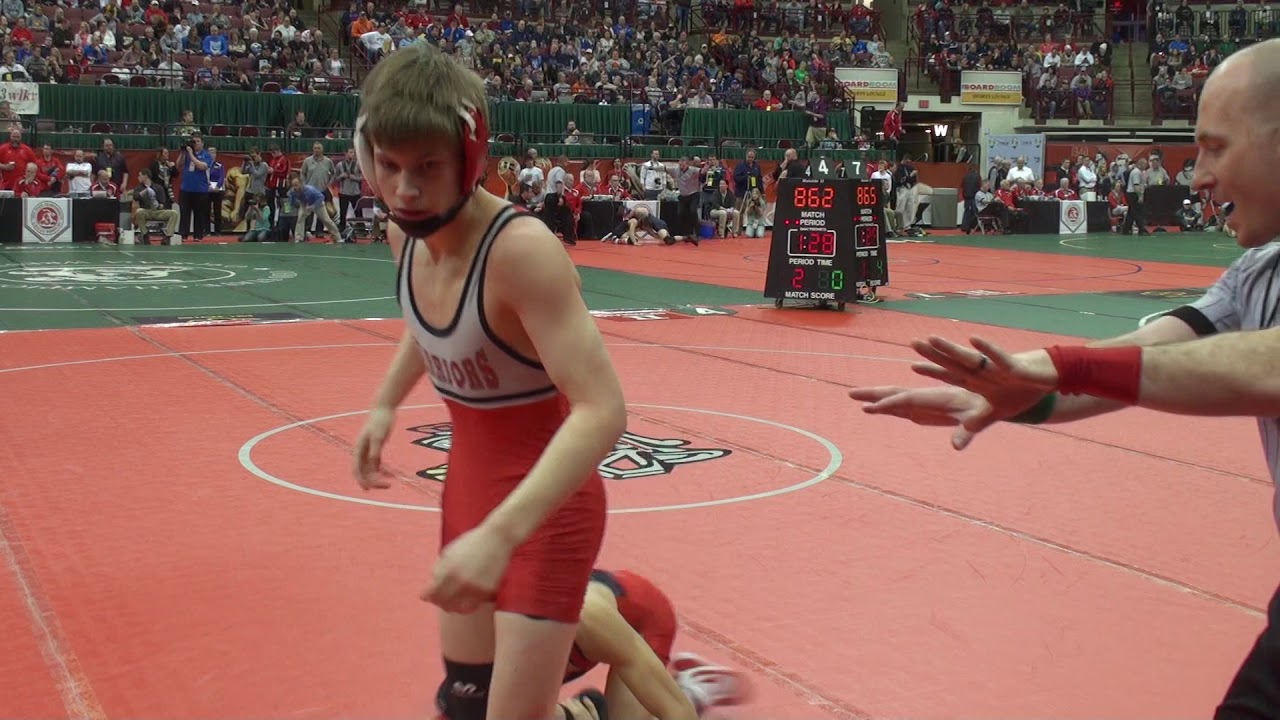 120 lbs sf Gavin Ritter, Wauseon vs Josh Dunn, Goshen - YouTube
