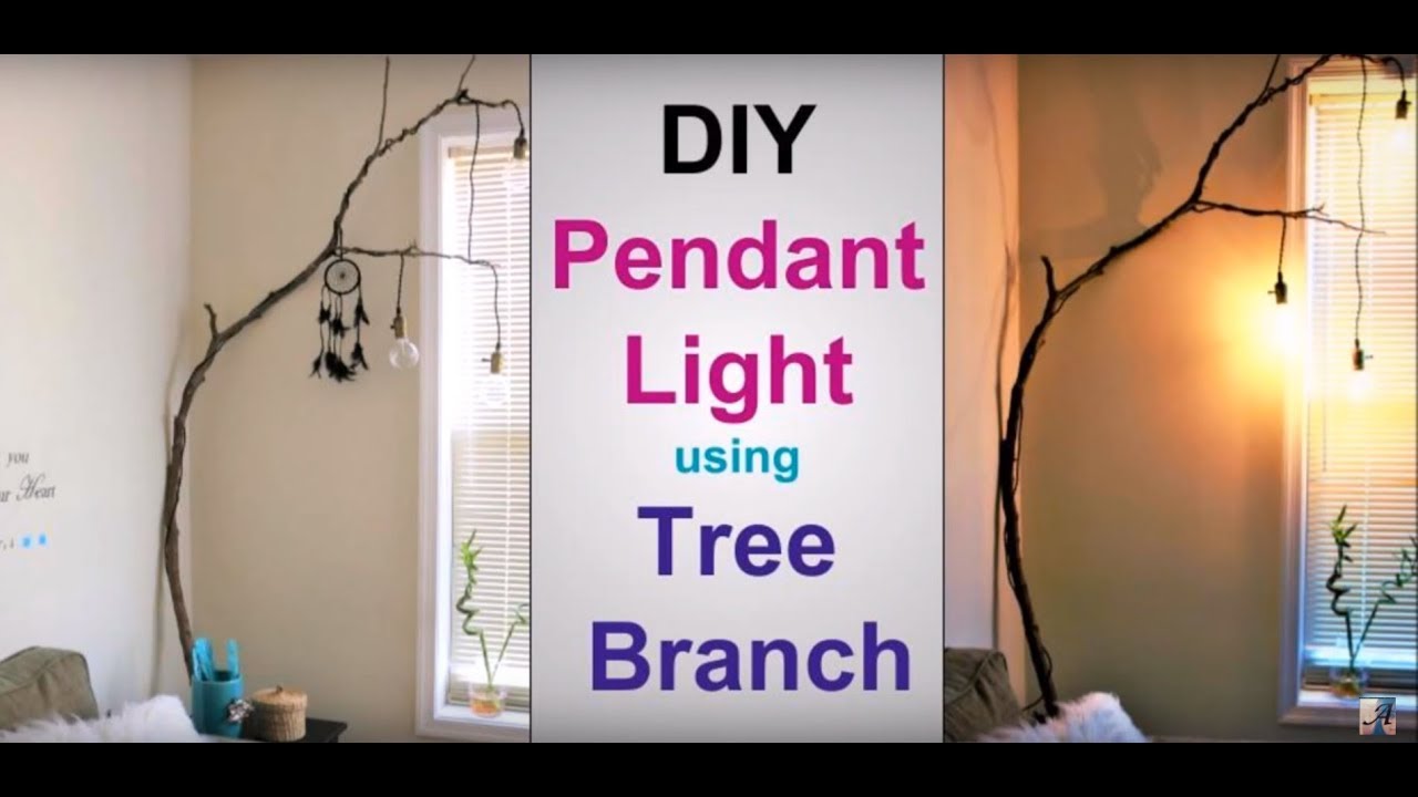 Easy tree branch home decor - YouTube
