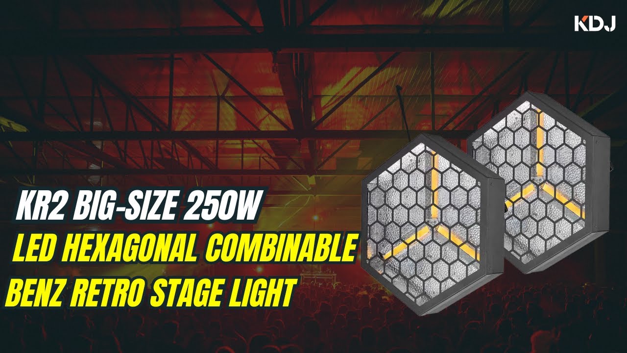 KR2 Big-size 250W LED Hexagonal Combinable Benz Retro Stage Light - YouTube