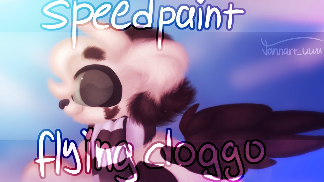 speedpaint - flying doggo - YouTube