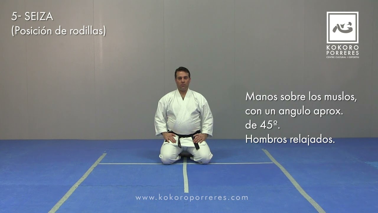KARATE TRADICIONAL: Etiqueta 05 - Seiza (posición de rodillas) - YouTube