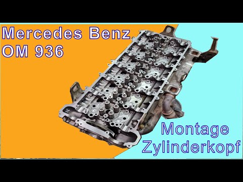 Mercedes Benz OM 936 Montage Zylinderkopf