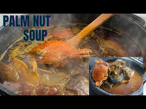 How To Make An Authentic Ghanaian Palm nut Soup//Abenkwan//Masof's kitchen