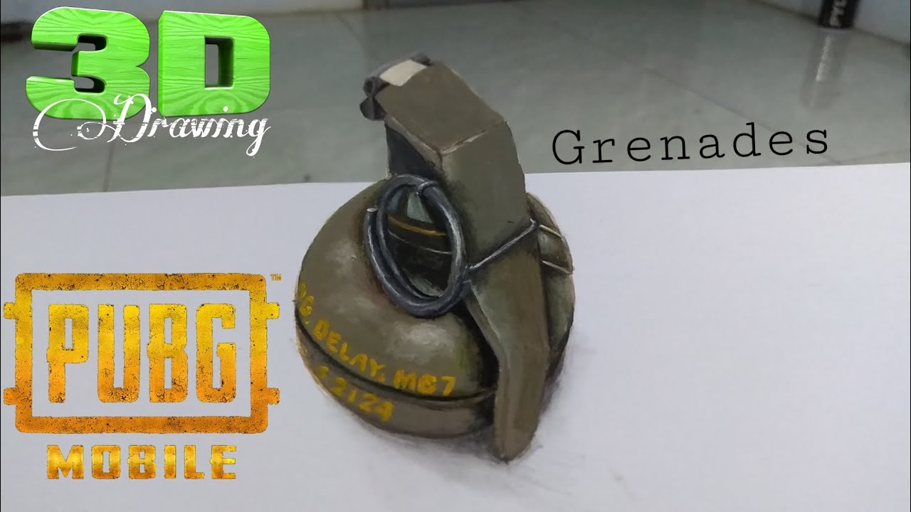3D drawing grenades - PUBG MOBILE - YouTube