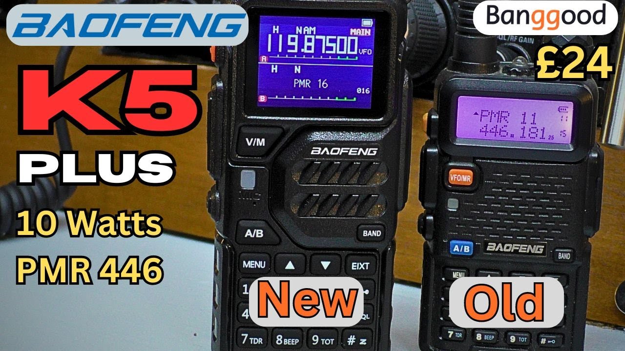 BAOFENG K5 Plus. Is it the NEW UV-5R (PMR 446 testing) - YouTube