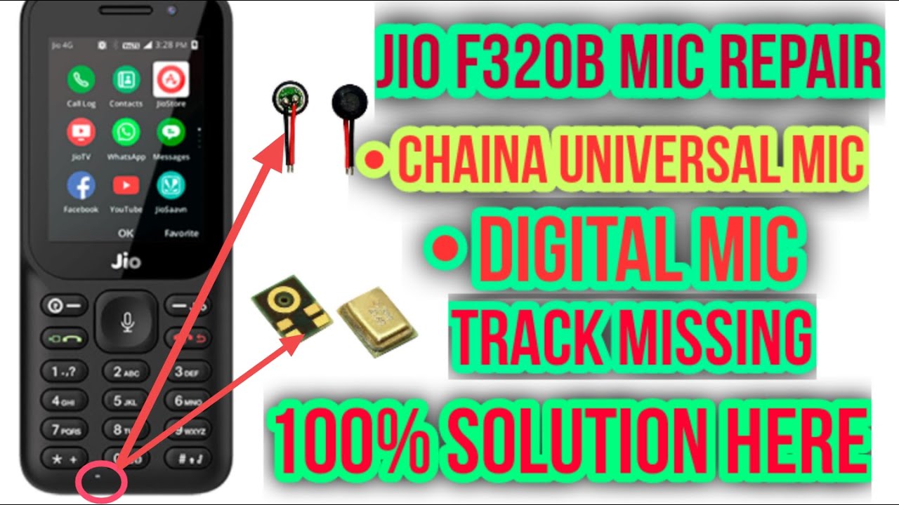 Jio f320b mic repair || jio f320b universal mic track mising all ...