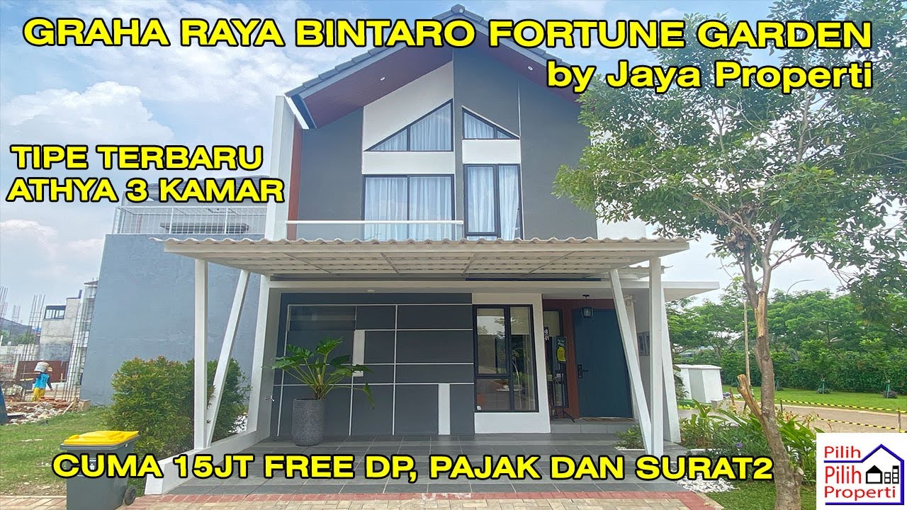 RUMAH IDAMAN GRAHA RAYA FORTUNE GARDEN DP 0, FREE PAJAK DAN SURAT - YouTube
