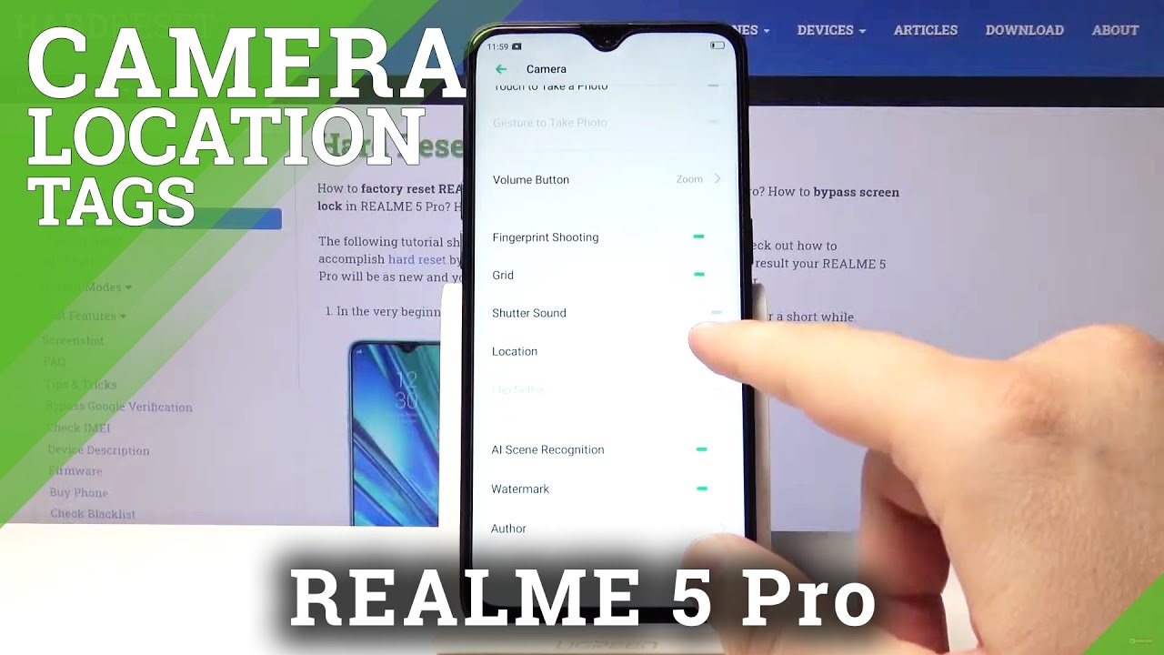 How to Activate Camera Location Tags on REALME 5 Pro – Camera Features ...