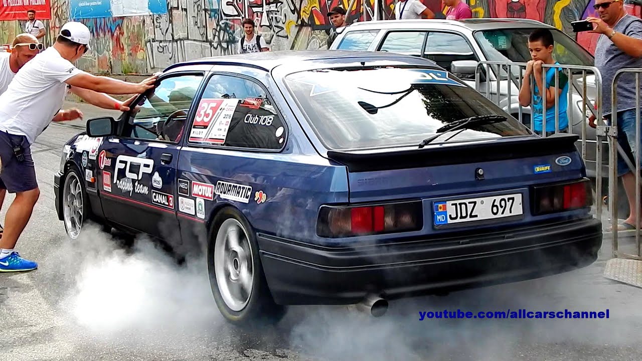 Ford Sierra Turbo vs BMW E36 Turbo drag race - YouTube