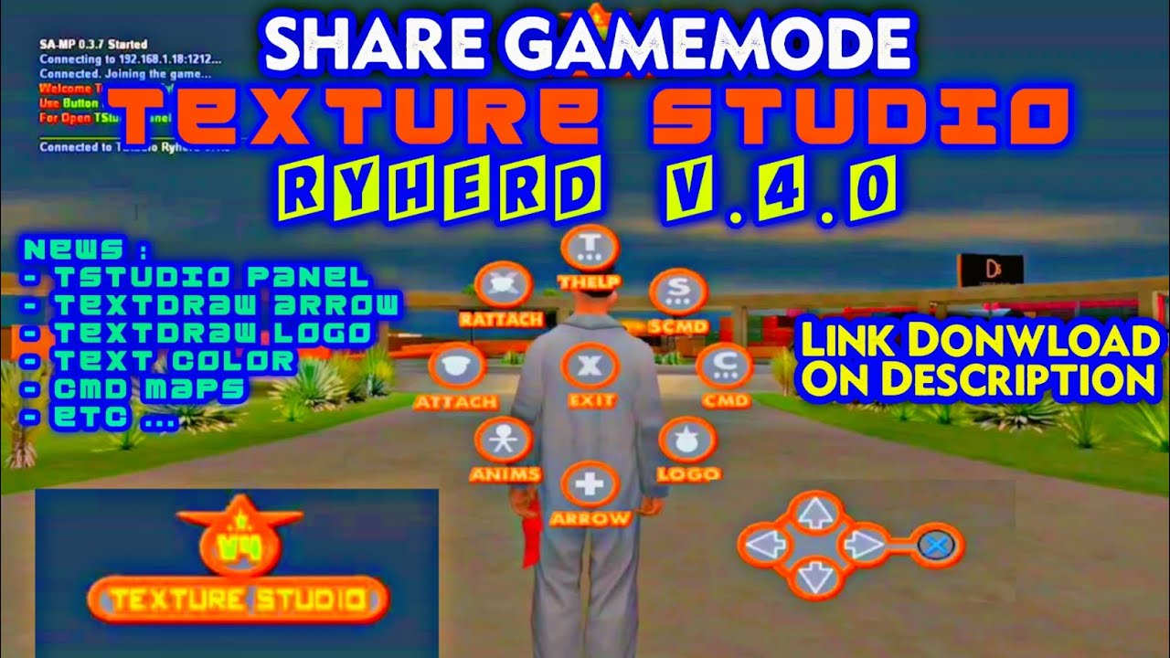 GAMEMODE SAMP TEXTURE STUDIO RYHERD V.4.0 | LINK DOWNLOAD - YouTube