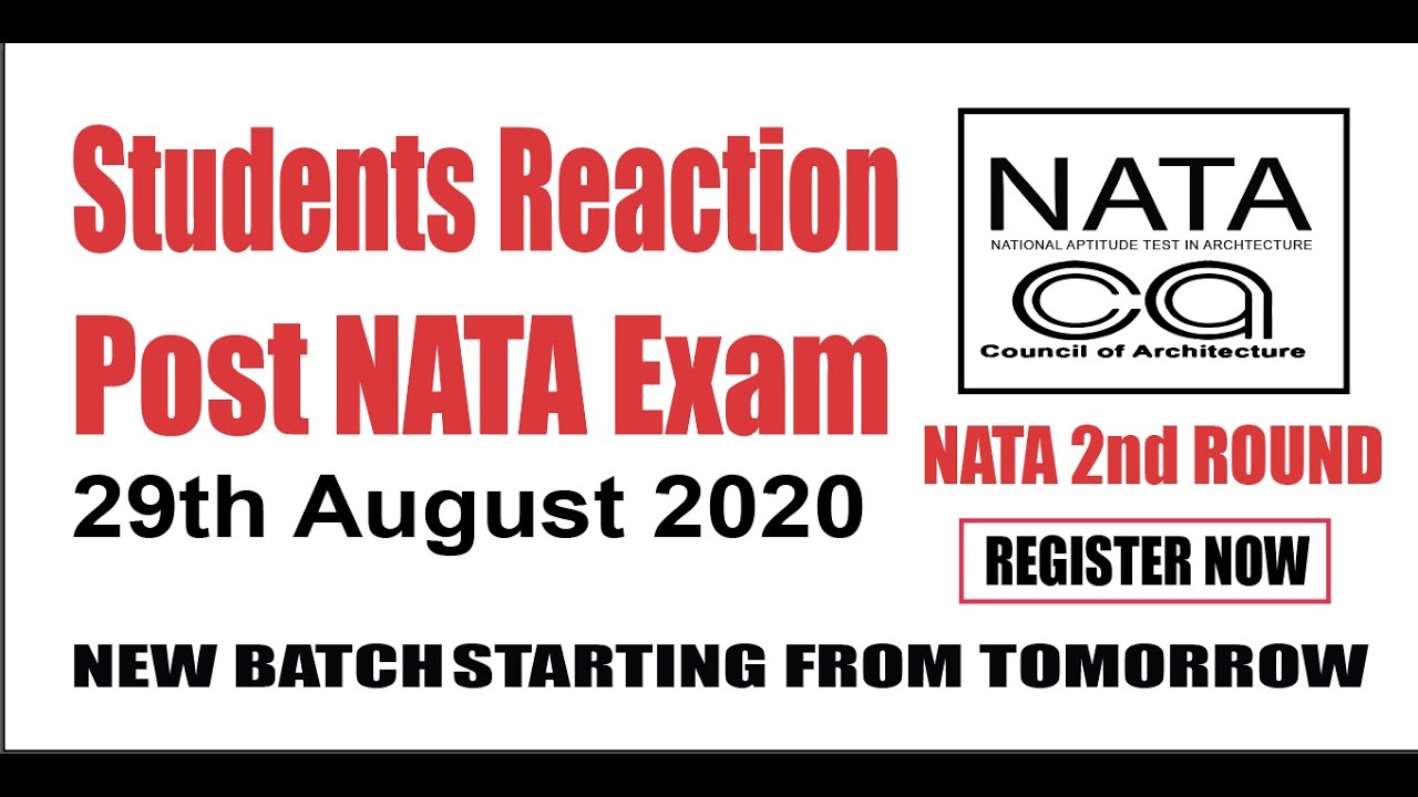 NATA EXAM 29th August Question Paper & Discussion | NATA 2nd Round ...