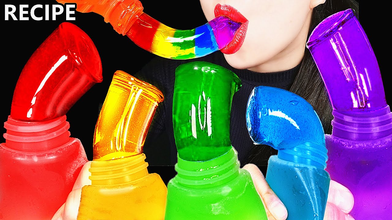 Asmr Rainbow Honey Jelly Recipe Eating Sounds 무지개 꿀젤리 먹방 Abbey Asmr
