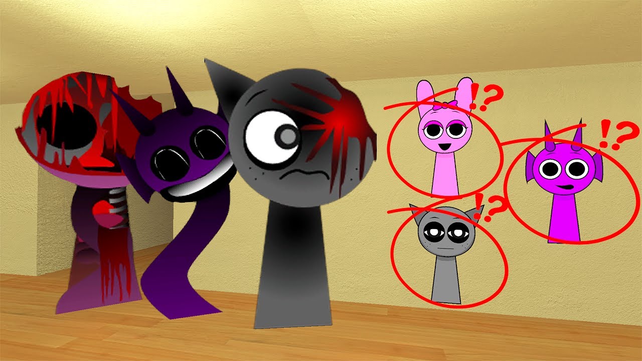 Sprunki 3 Phase Durple, Pinki and Gray are looking for Their parents ...