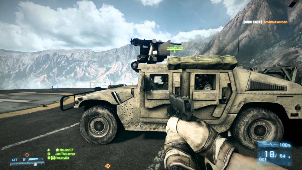 Battlefield 3 - Humvee Base Jump - YouTube