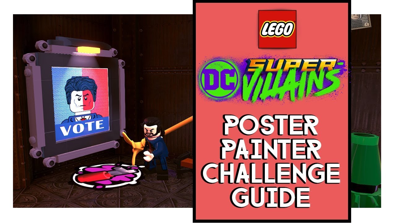 LEGO DC Super Villains Poster Painter Challenge (All Posters Locations ...
