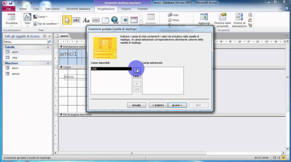 La Casella di Riepilogo (List Box) su Access 365 e Windows 11 (Lez. 6 ...