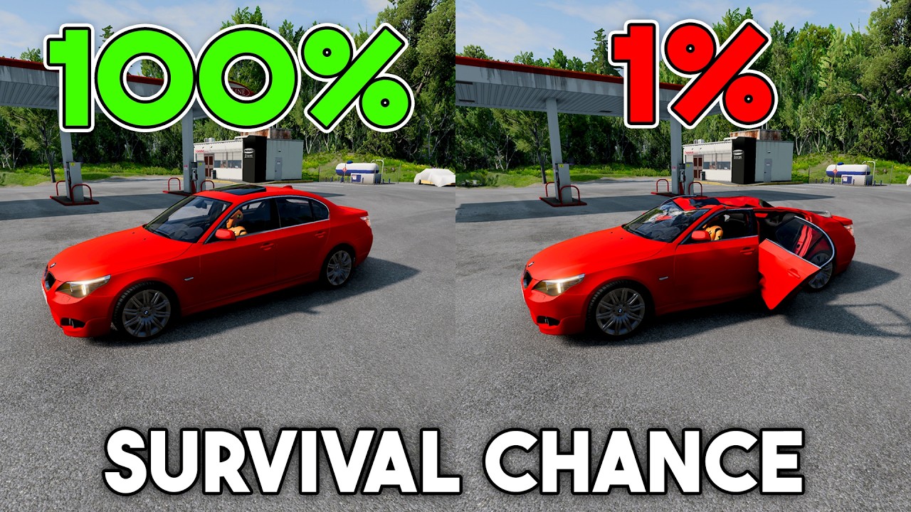 Realistic Survival Chance Crashes #61 (With Dummies) | BeamNG.Drive ...