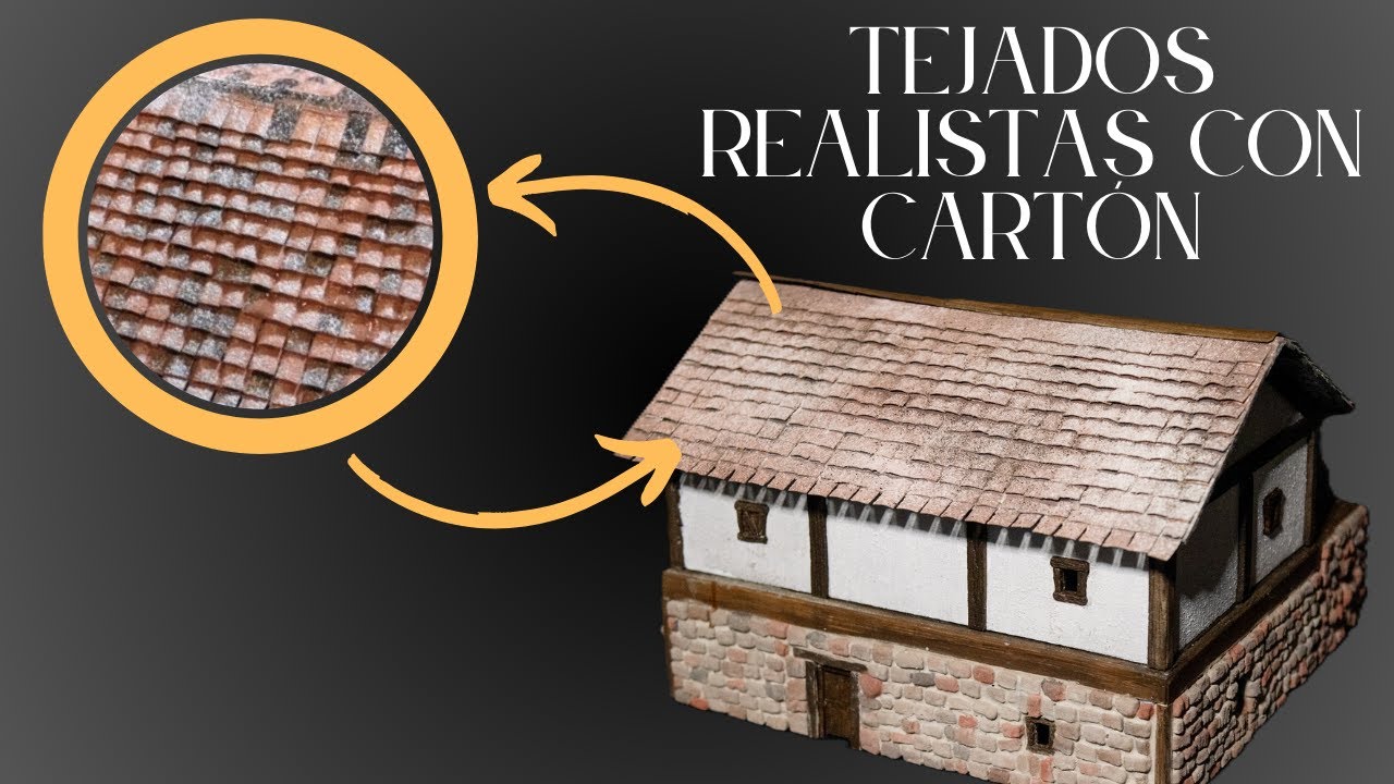 TEJADO realista de CARTÓN para MAQUETA de CASA 🟠 Nivel Intermedio - YouTube