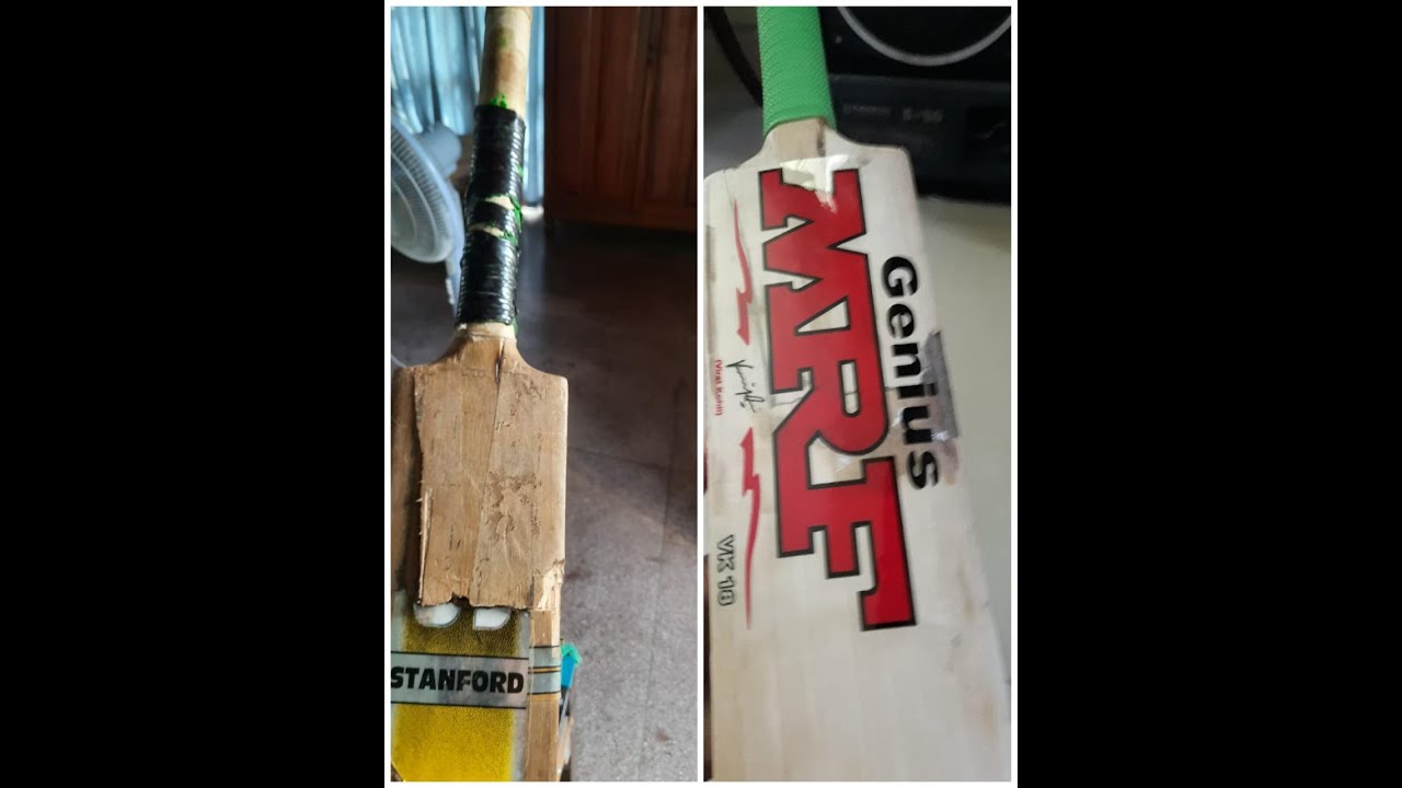 Repaired Cricket bat.Before and after - YouTube