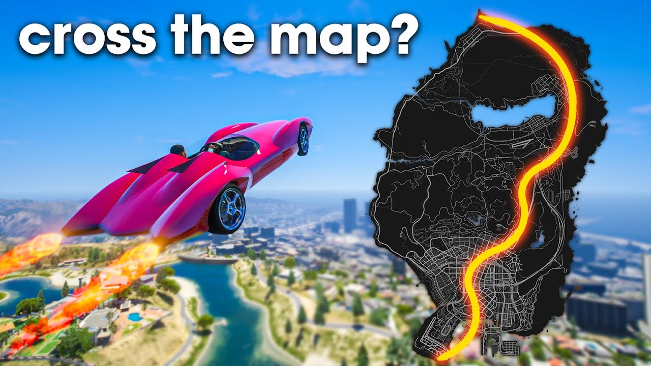 Can You Cross The GTA 5 Map Without Touching The Ground? - YouTube