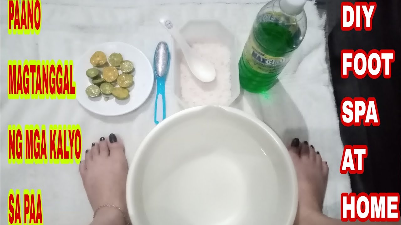 DIY FOOT SPA AT HOME / NAKATIPID - YouTube