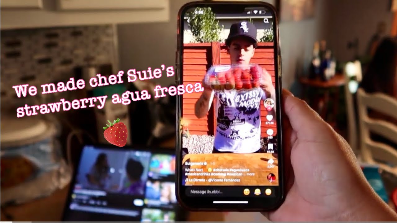 Making chef Suie’s agua fresca 🍓 - YouTube