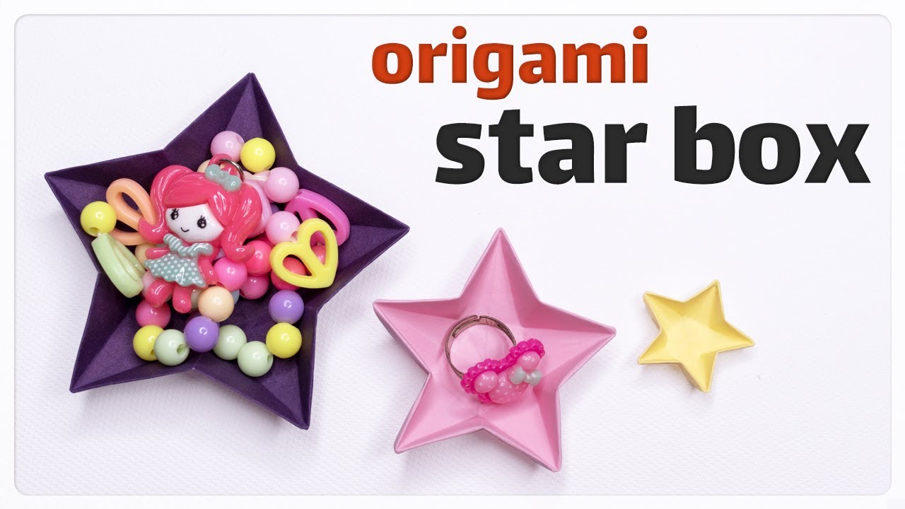 how to make origami star box | origami star box - YouTube