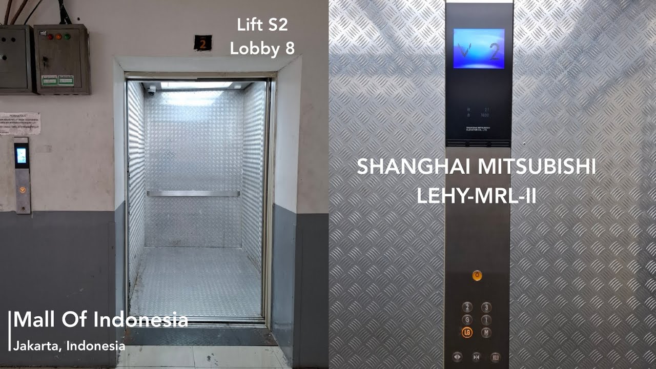 Shanghai Mitsubishi LEHY-MRL-II Service Elevator at Mall Of Indonesia ...
