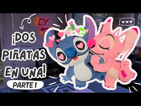 Como Hacer una piñata de Stitch y Angel | !2 piñatas en 1| Parte 1