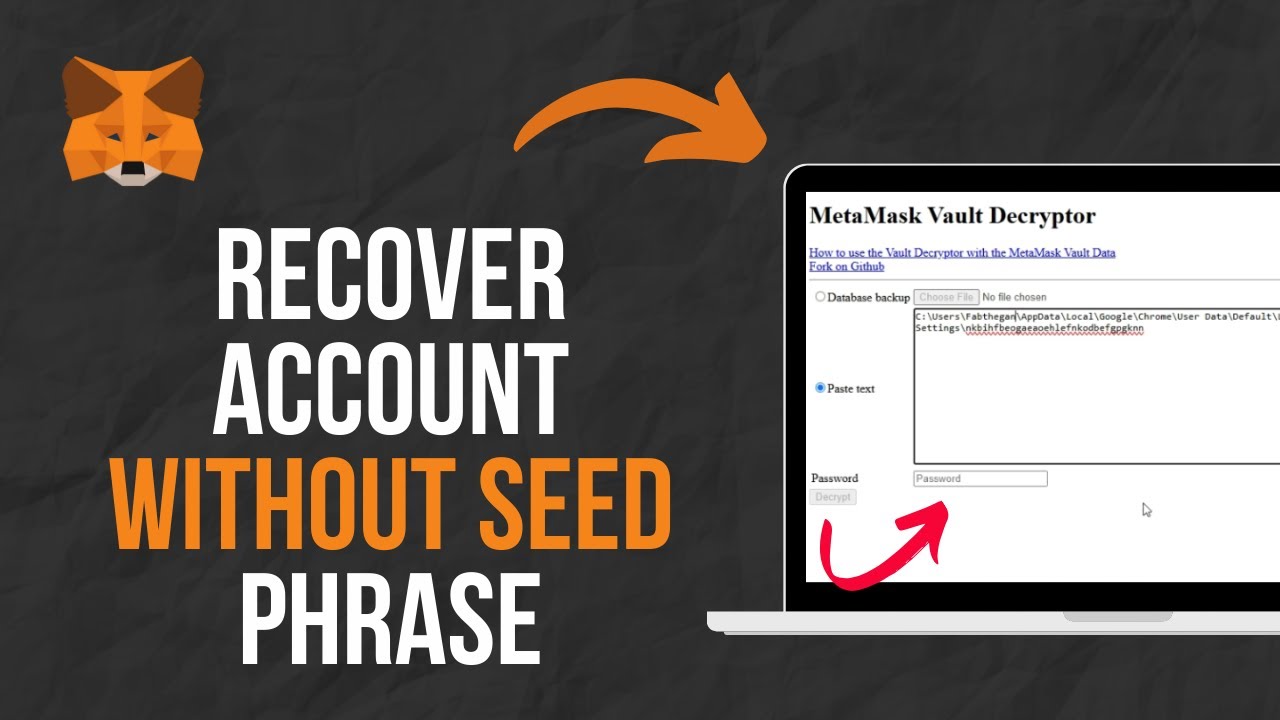 how to recover metamask account without seed phrase - YouTube