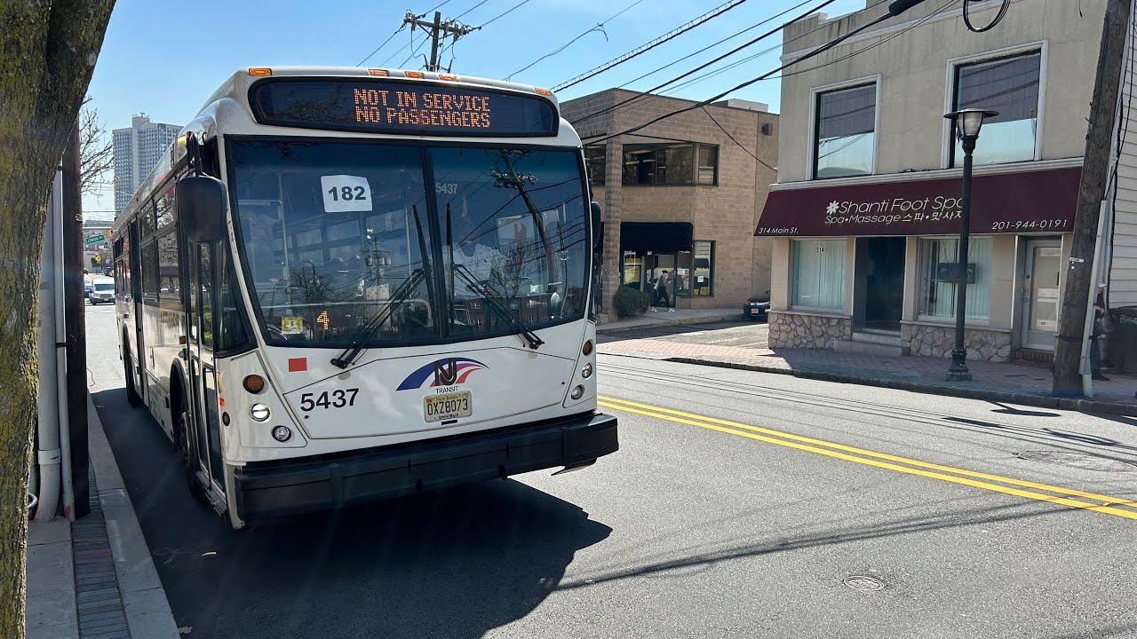 NJ Transit: On Board NABI 40-SFW 416.15 #5437 On Bus Route 182 To Fort ...