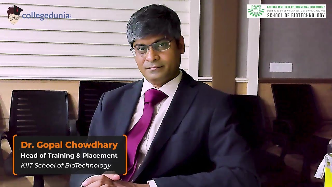 Dr Gopal Chowdhary | Head of Training & Placement | KIIT School of BioTechnology - YouTube